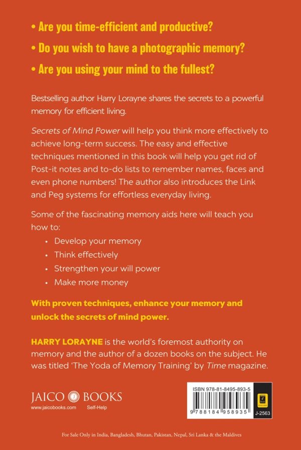 Buy Secrets of Mind Power by Harry Lorayne online - Jaico Publishing House