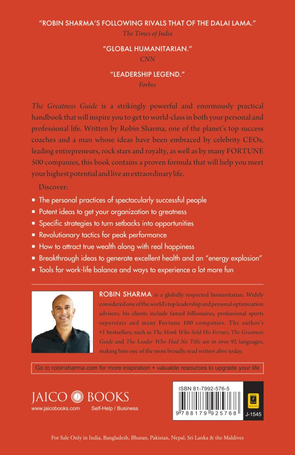 Buy The Greatness Guide by Robin Sharma online - Jaico Publishing House