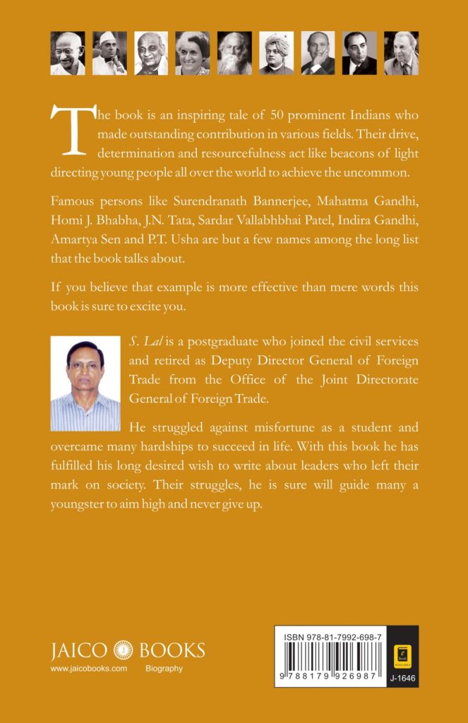 Buy 50 Magnificent Indians Of The 20th Century by S. Lal online - Jaico ...