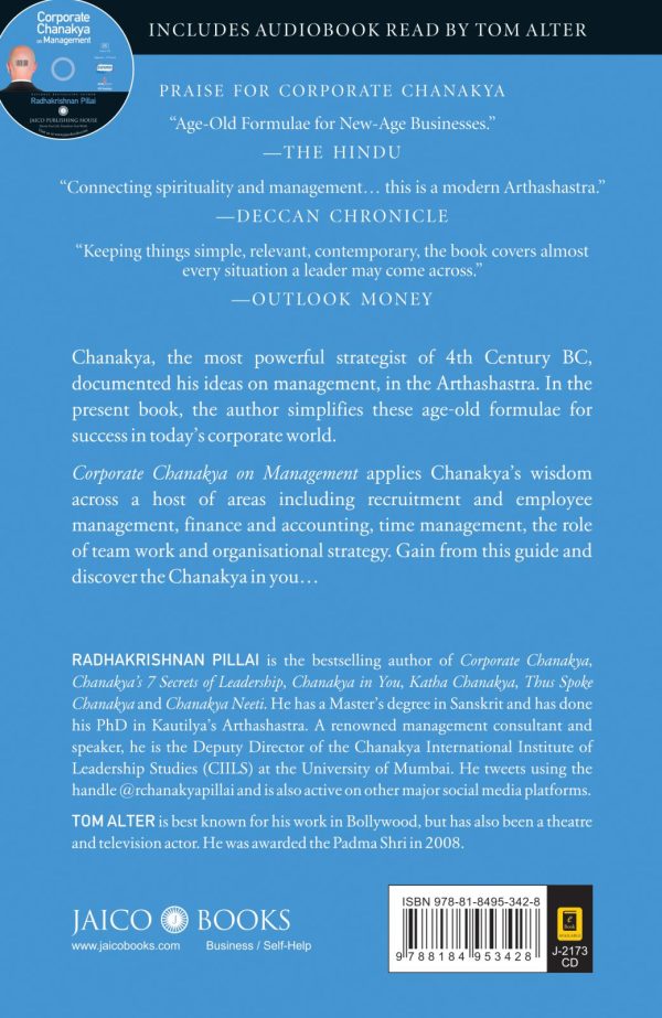 Buy Corporate Chanakya on Management (With CD) by Radhakrishnan Pillai ...