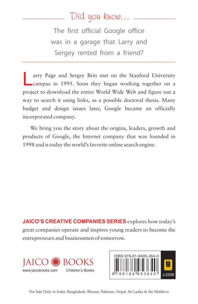 Buy The Story of Google by Sara Gilbert online - Jaico Publishing House