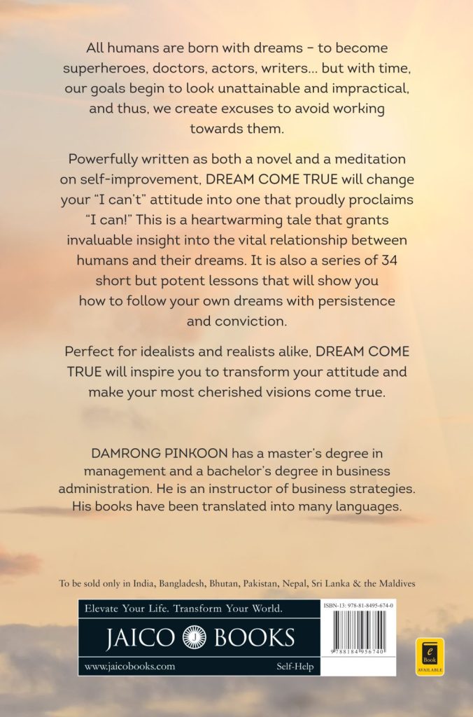 Buy Dream Come True by Damrong Pinkoon online - Jaico Publishing House