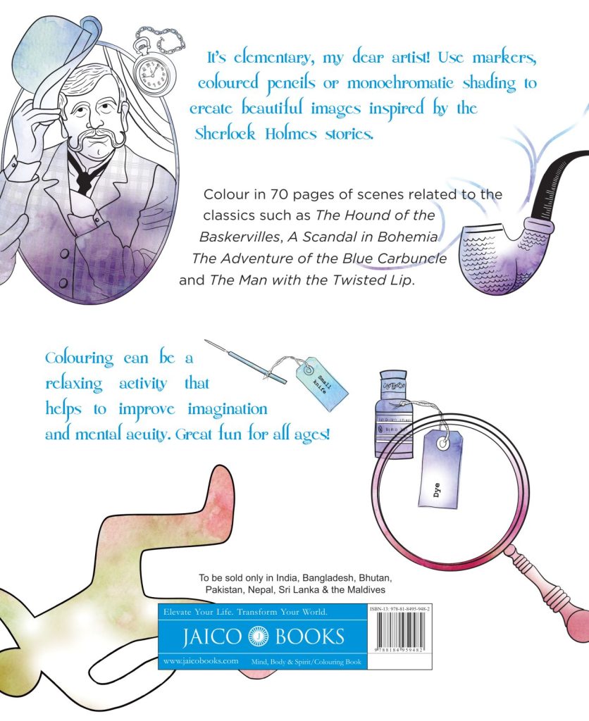Buy Sherlock Holmes: A Colouring Book for Brainpower! by Simon Balley ...
