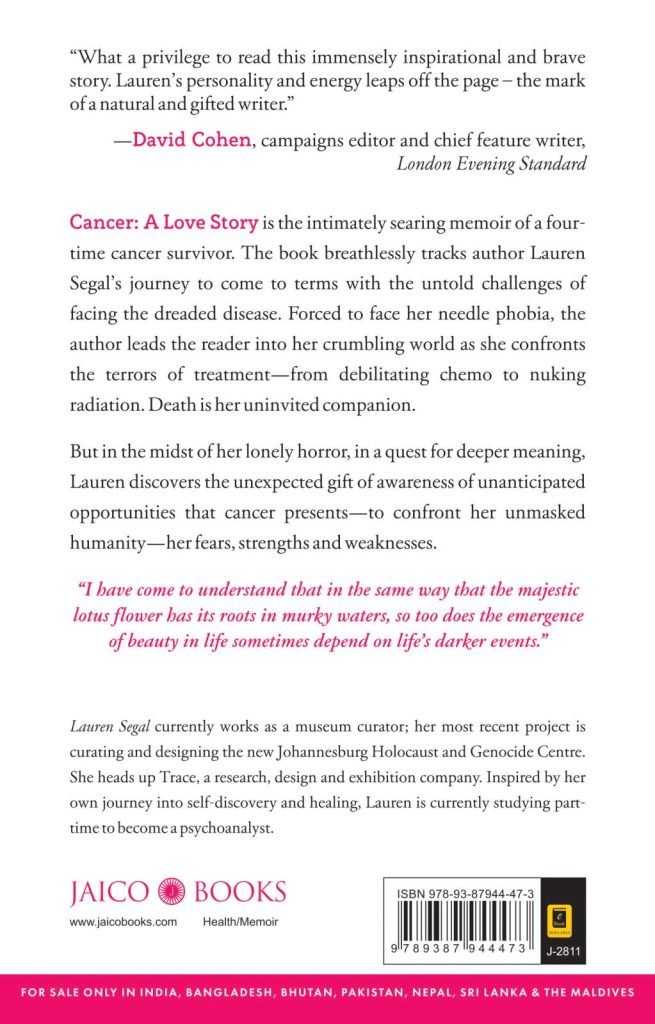 Buy Cancer: A Love Story by Lauren Segal online - Jaico Publishing House