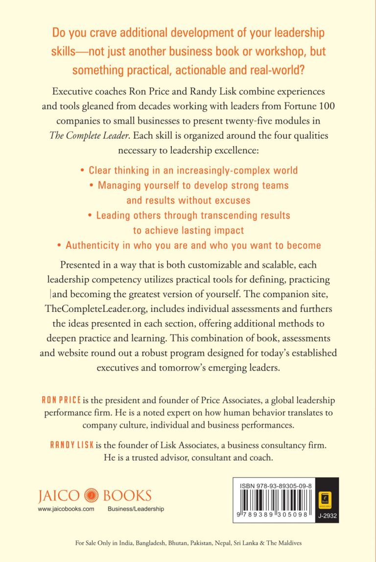 Buy The Complete Leader by Randy Lisk, Ron Price online - Jaico ...