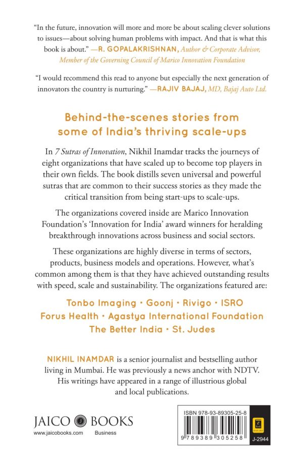 Buy 7 Sutras of Innovation by Nikhil Inamdar with Marico Innovation ...