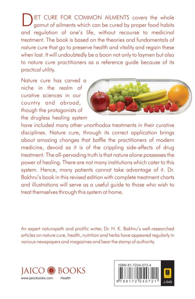 Buy Diet Cure For Common Ailments by Dr. H. K. Bakhru online - Jaico ...