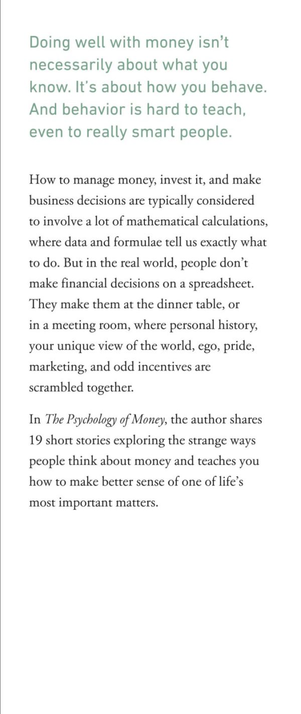 Buy The Psychology of Money – Deluxe Edition by Morgan Housel online - Jaico Publishing House