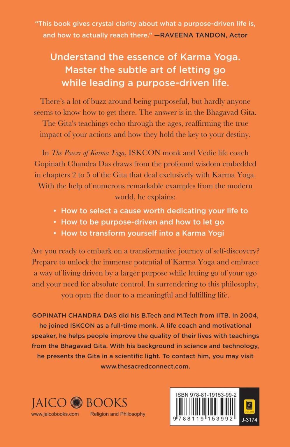 Buy The Power of Karma Yoga by Gopinath Chandra Das online - Jaico ...