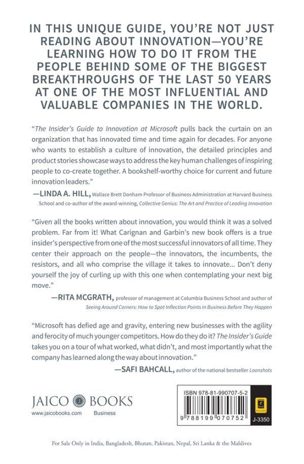 Buy The Insider’s Guide to Innovation at Microsoft by Dean Carignan ...